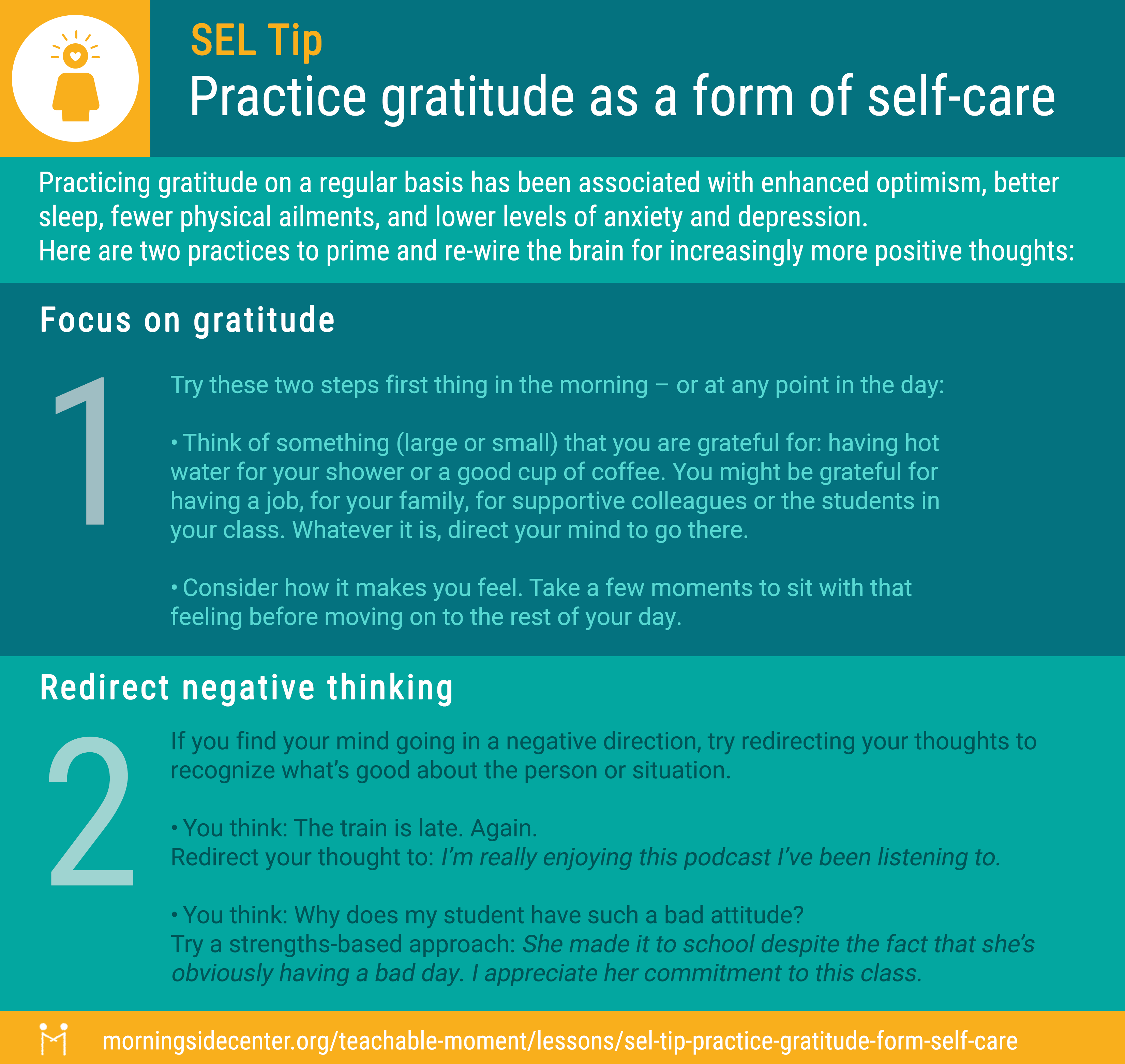 SEL Tip: Practice gratitude as a form of self-care | Morningside Center ... SEL Tip: Practice gratitude as a form of self-care | Morningside Center ...